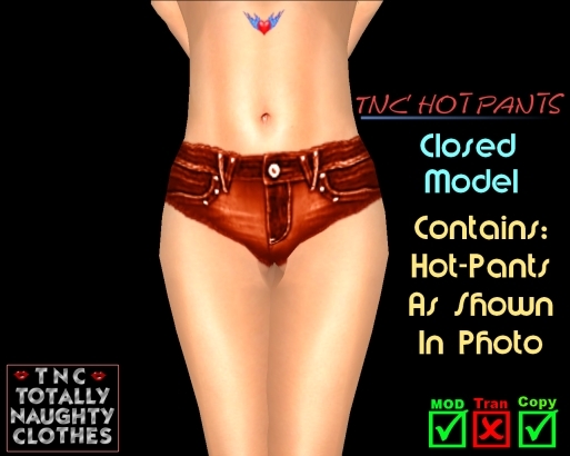 Second Life Marketplace - TNC Hotpants Closed Rust